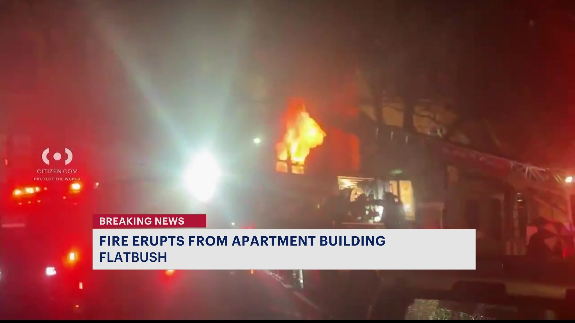 Fire erupts at apartment building in Flatbush