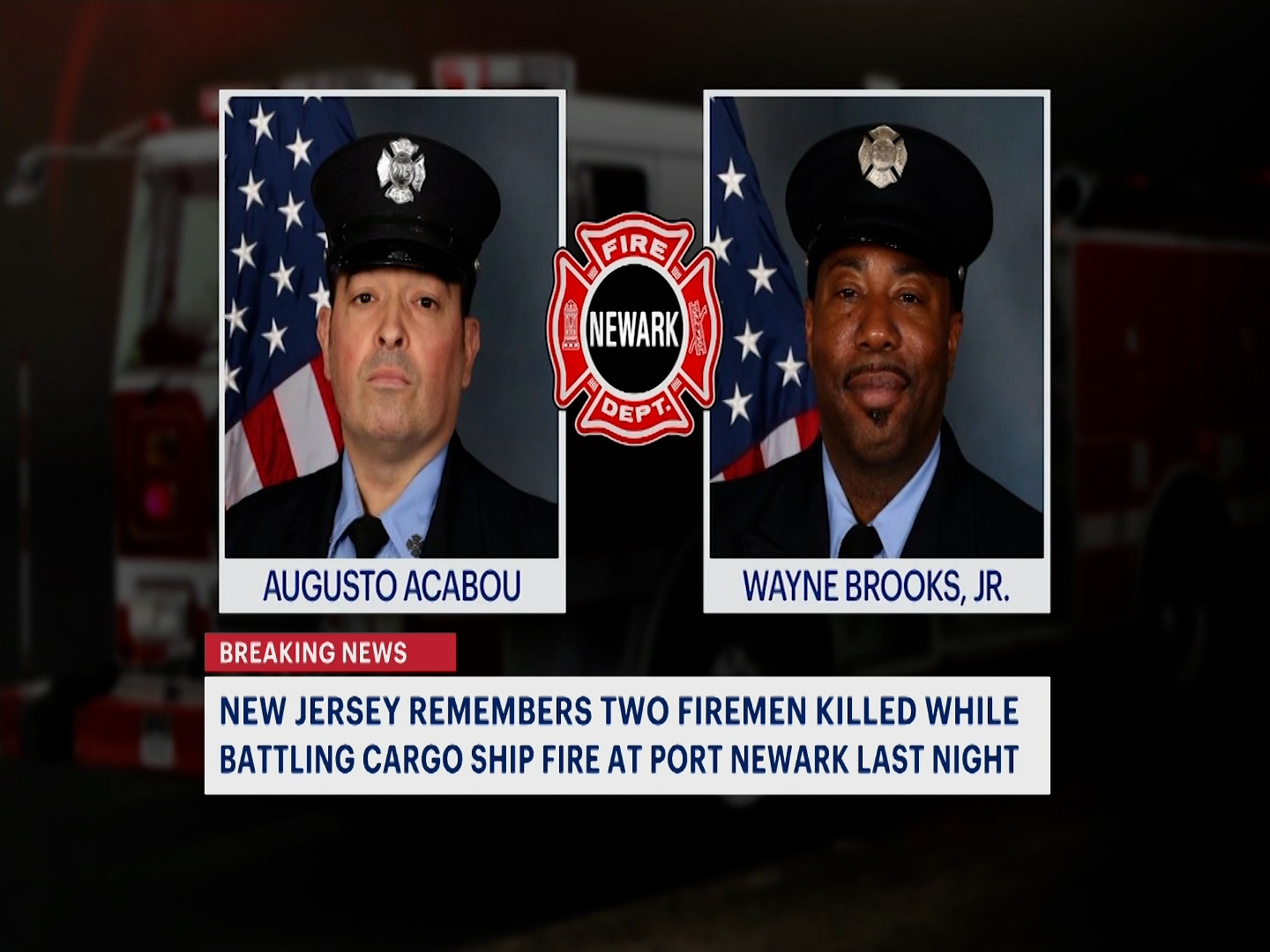 News 12 | Westchester | Fire Departments Officials Mourn 2 Newark ...