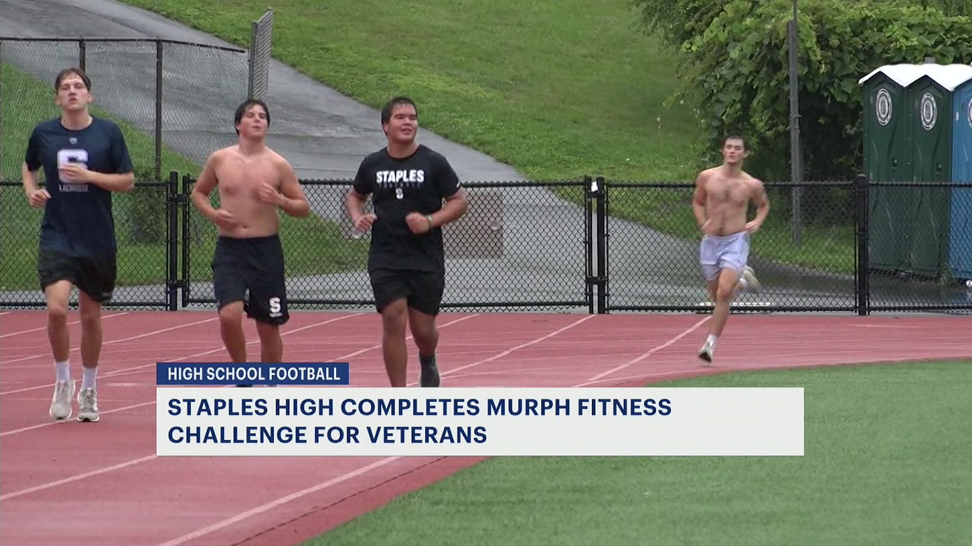 Staples HS football team tackles MURPH challenge to honor Lt. Murphy ...