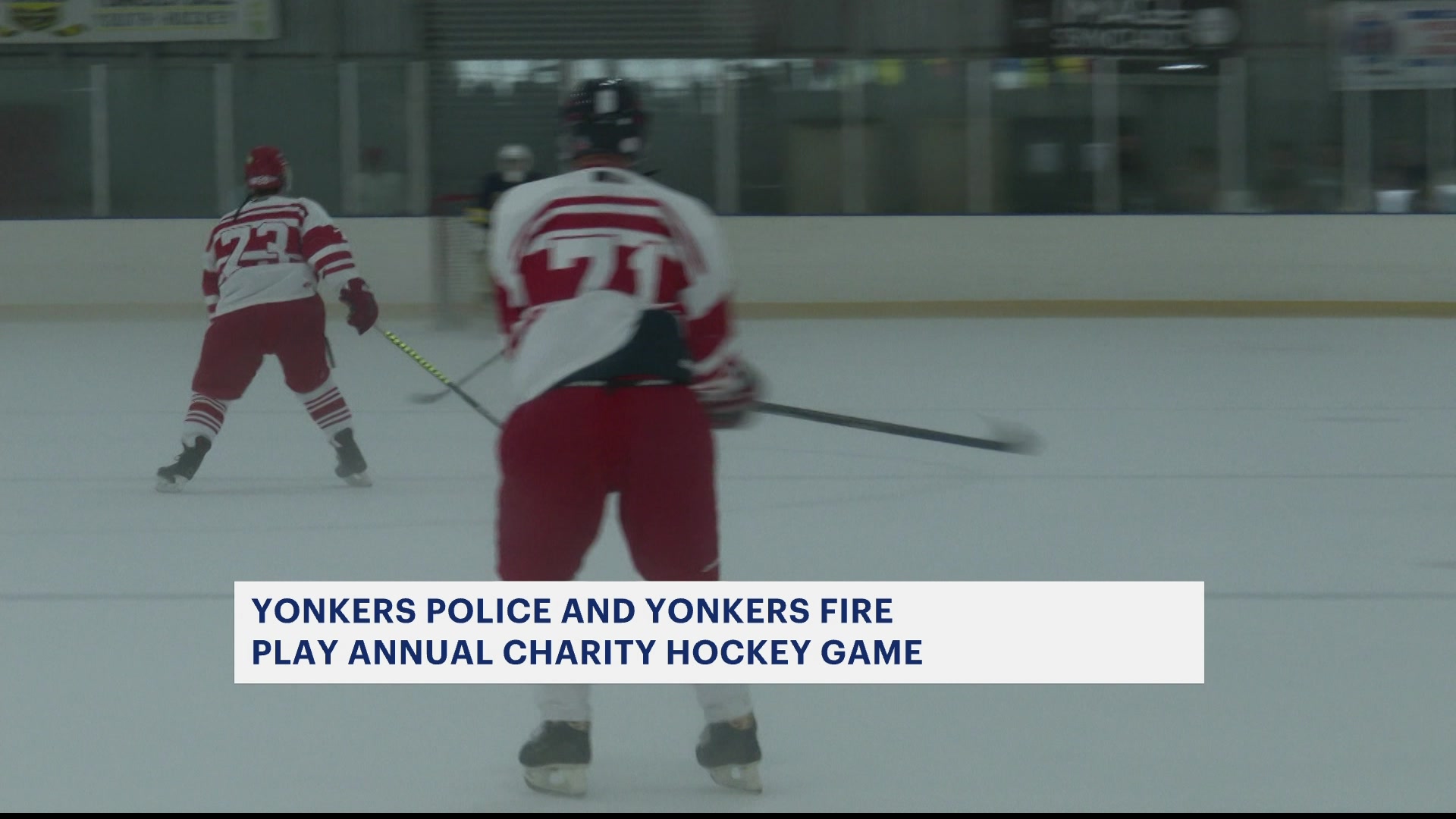 News 12 | Westchester | Yonkers Police And Firefighter Hockey Game ...