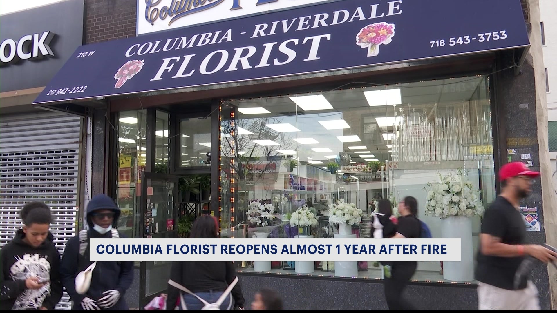 News 12 | The Bronx | Kingsbridge florist reopens after destructive fire