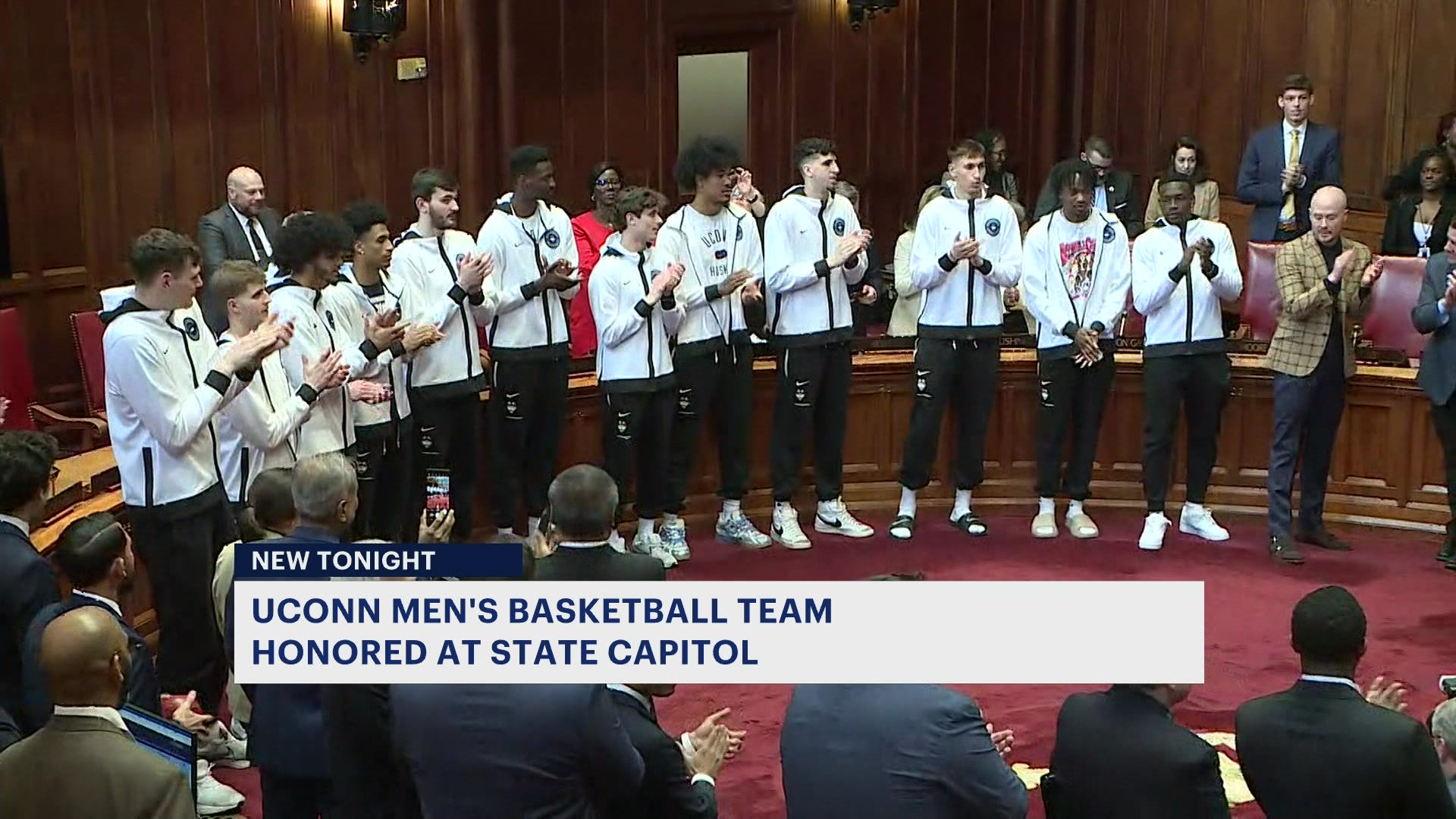 UConn men's basketball team honored at state Capitol