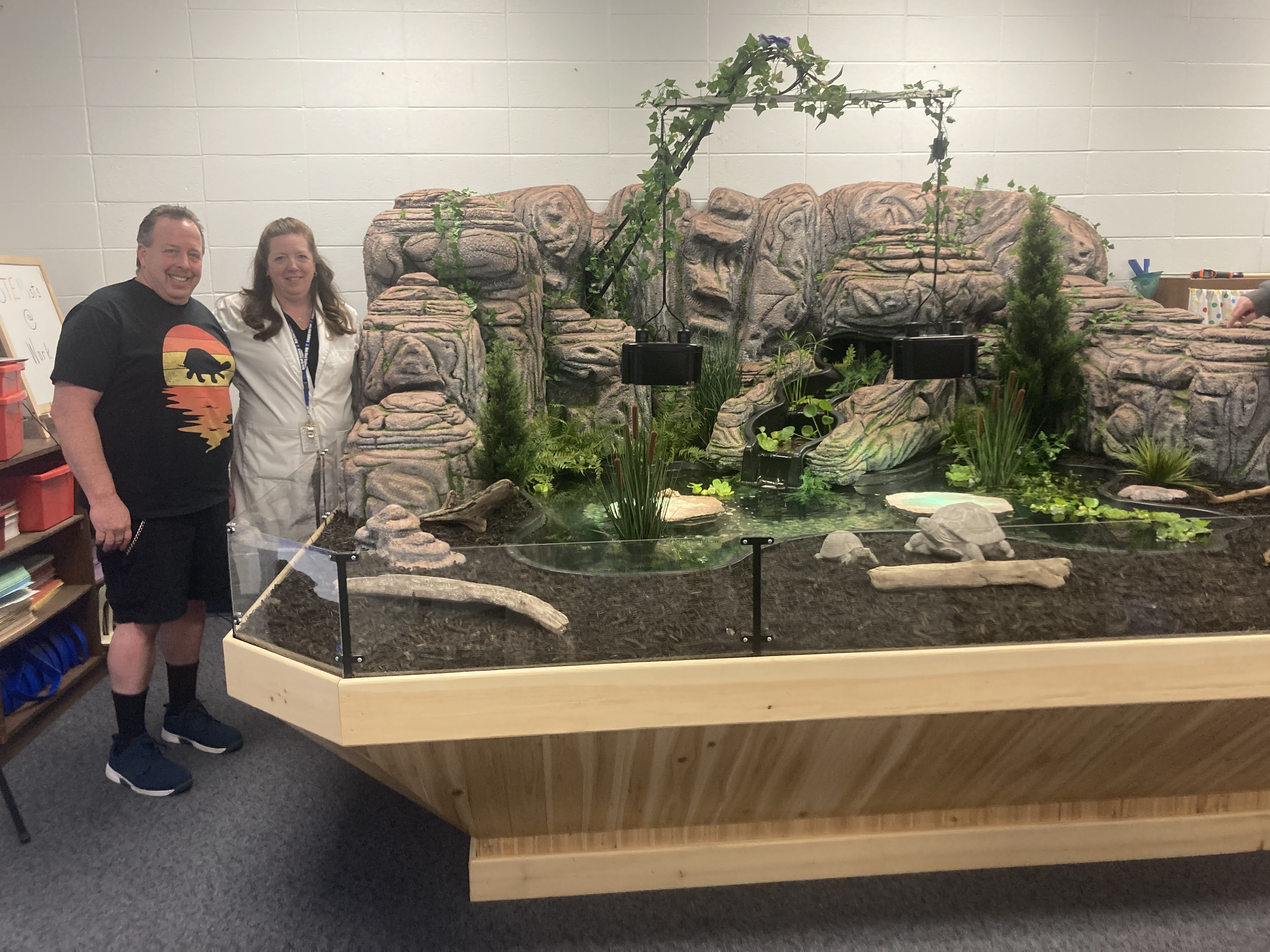Custodian builds turtle habitat for STEM program at the Buchanan ...