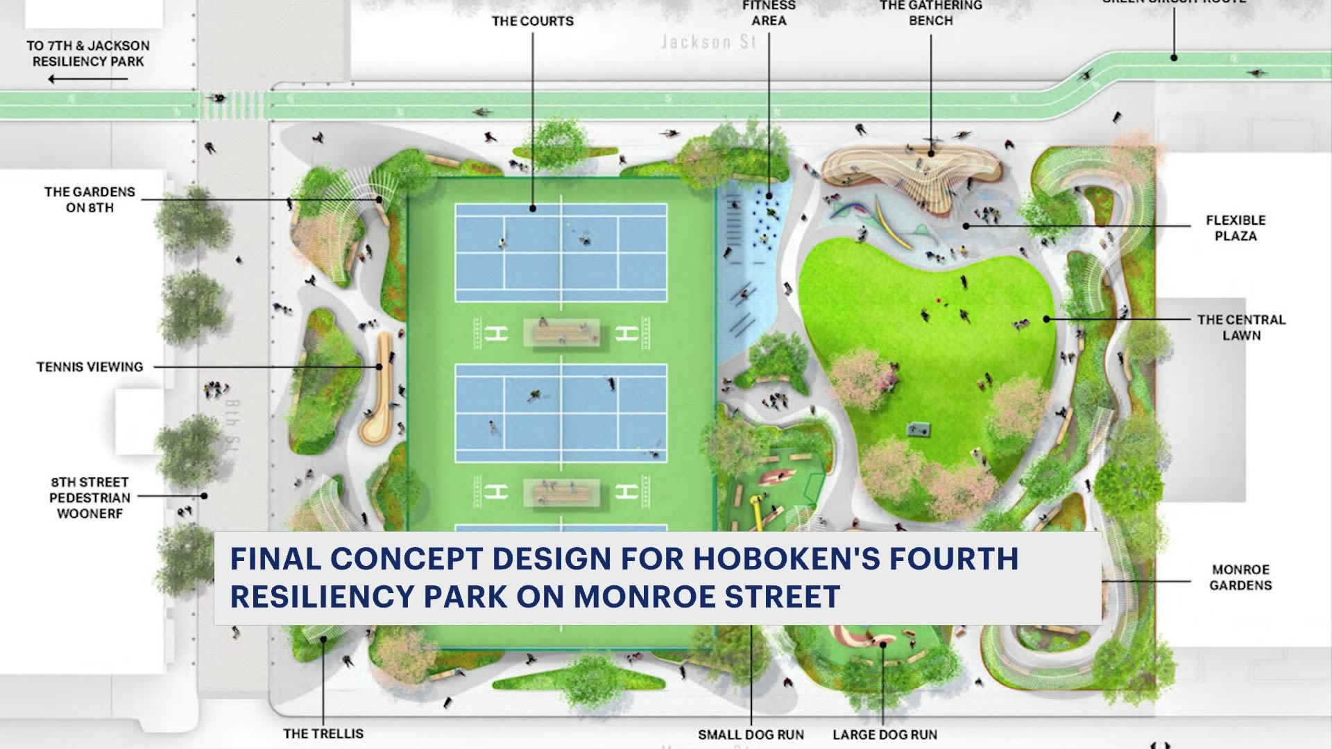 Hoboken unveils new plans for 4th resiliency park on Monroe Street