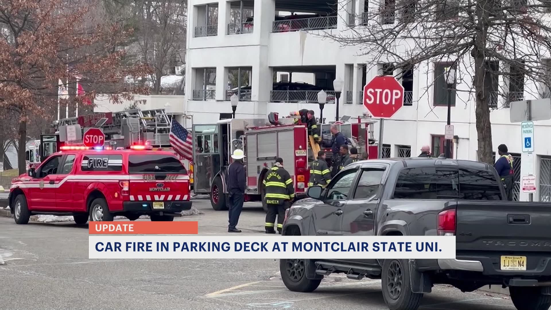 Fire in Montclair State parking deck damages 3 vehicles; no injuries ...
