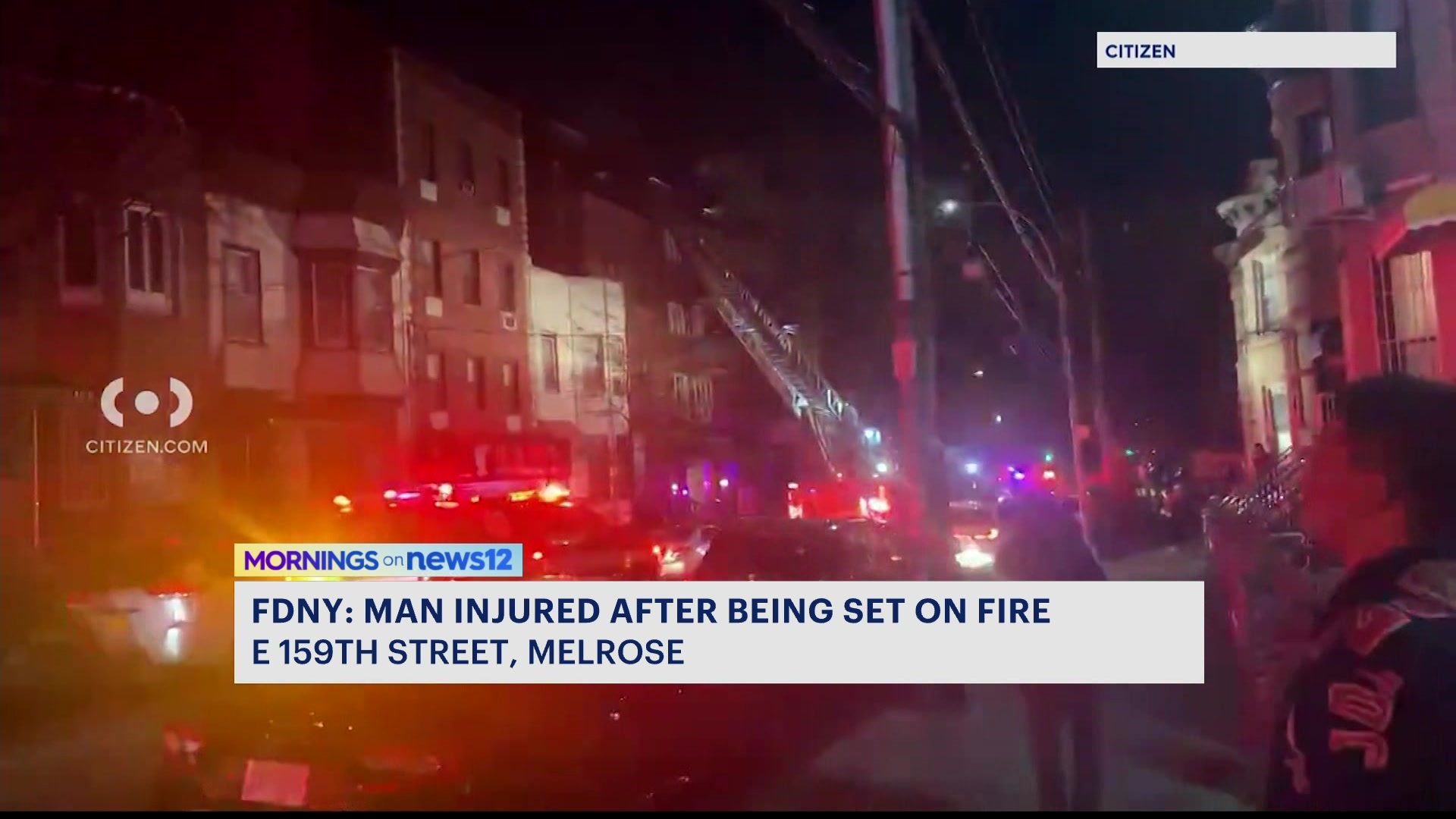 Man set on fire after argument with another man in Melrose, NYPD says