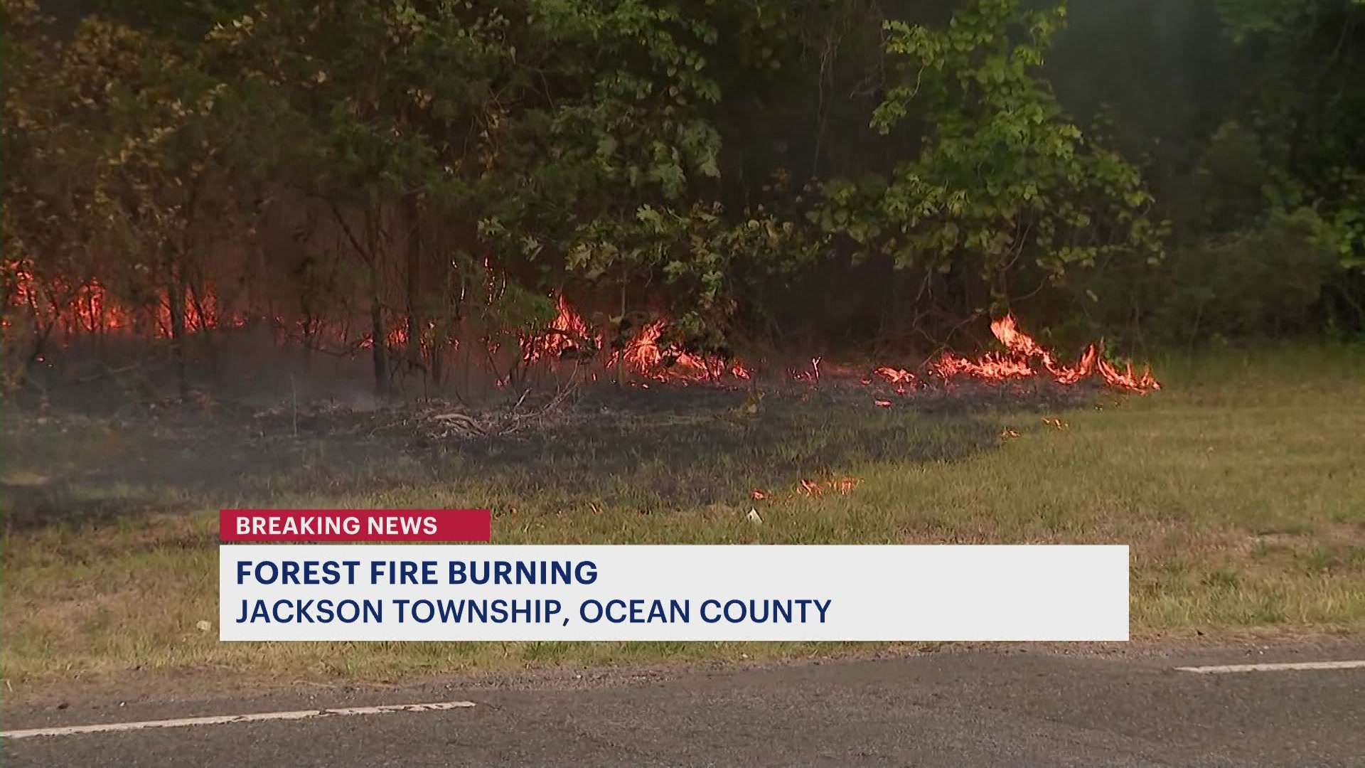 Officials: Wildfire in Jackson Township threatens buildings, closes roads