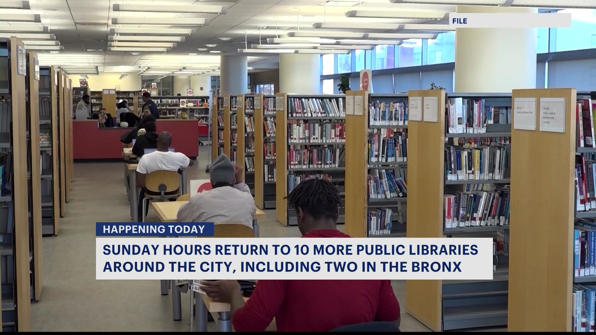 Two more public libraries in the Bronx reinstate Sunday service
