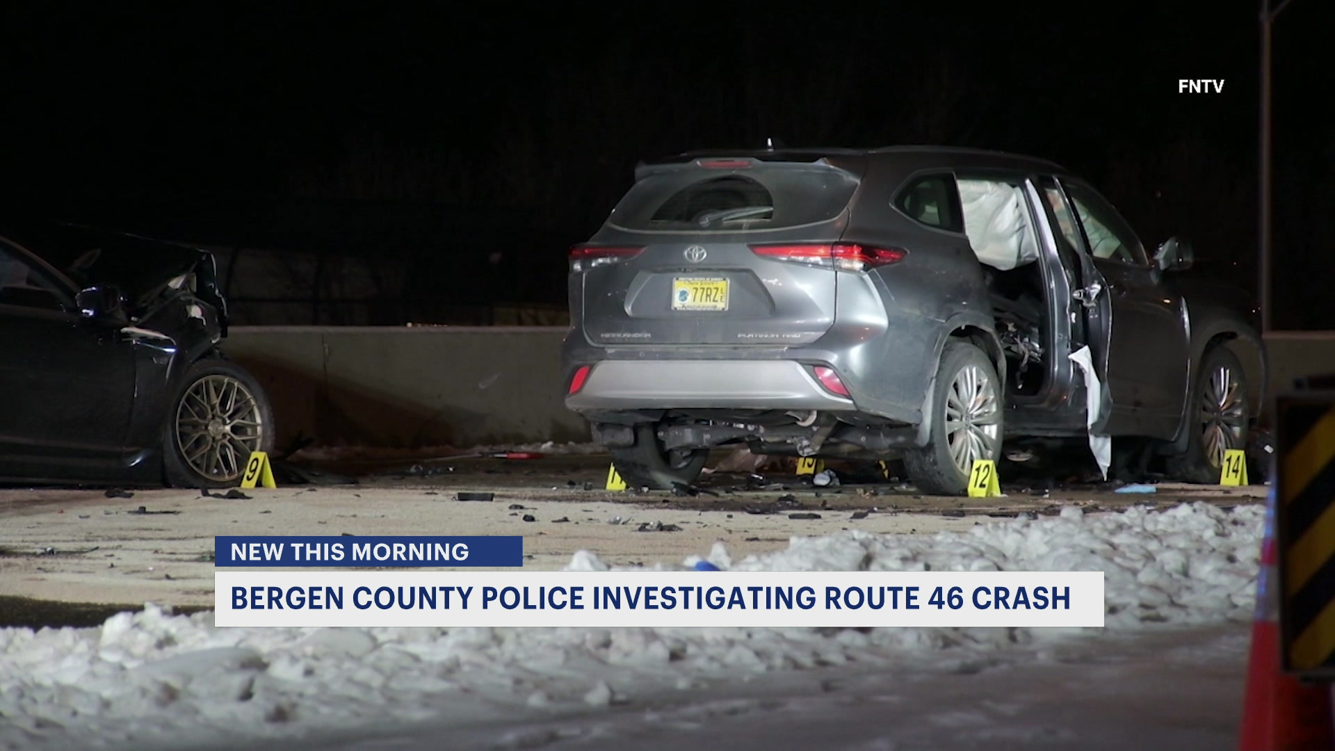 Officials: Man killed, 2 injured in overnight crash on Route 46 in Lodi