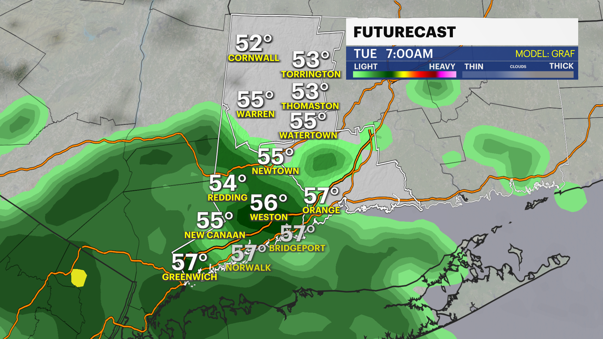 Cloudy Tuesday morning with light rain expected; skies to brighten ...