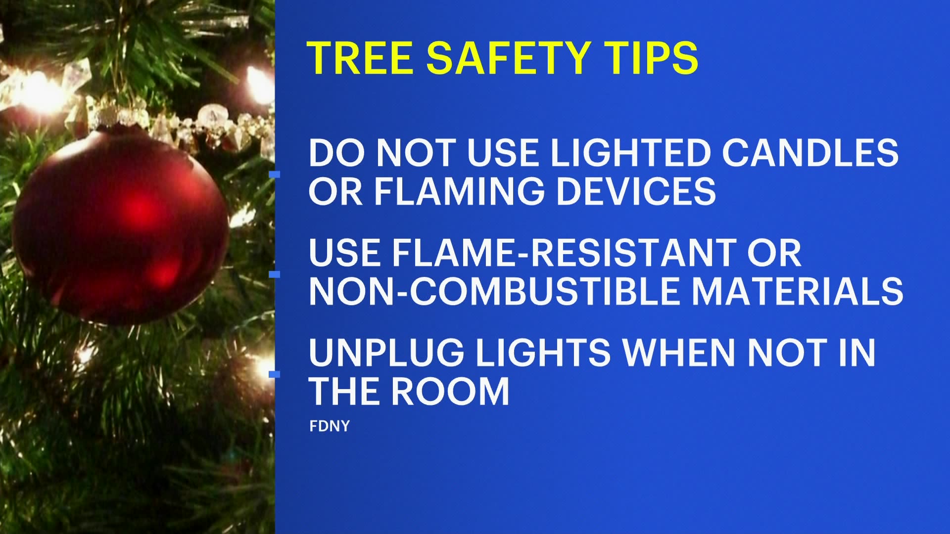 FDNY's tips for preventing fire hazards while decorating for Christmas