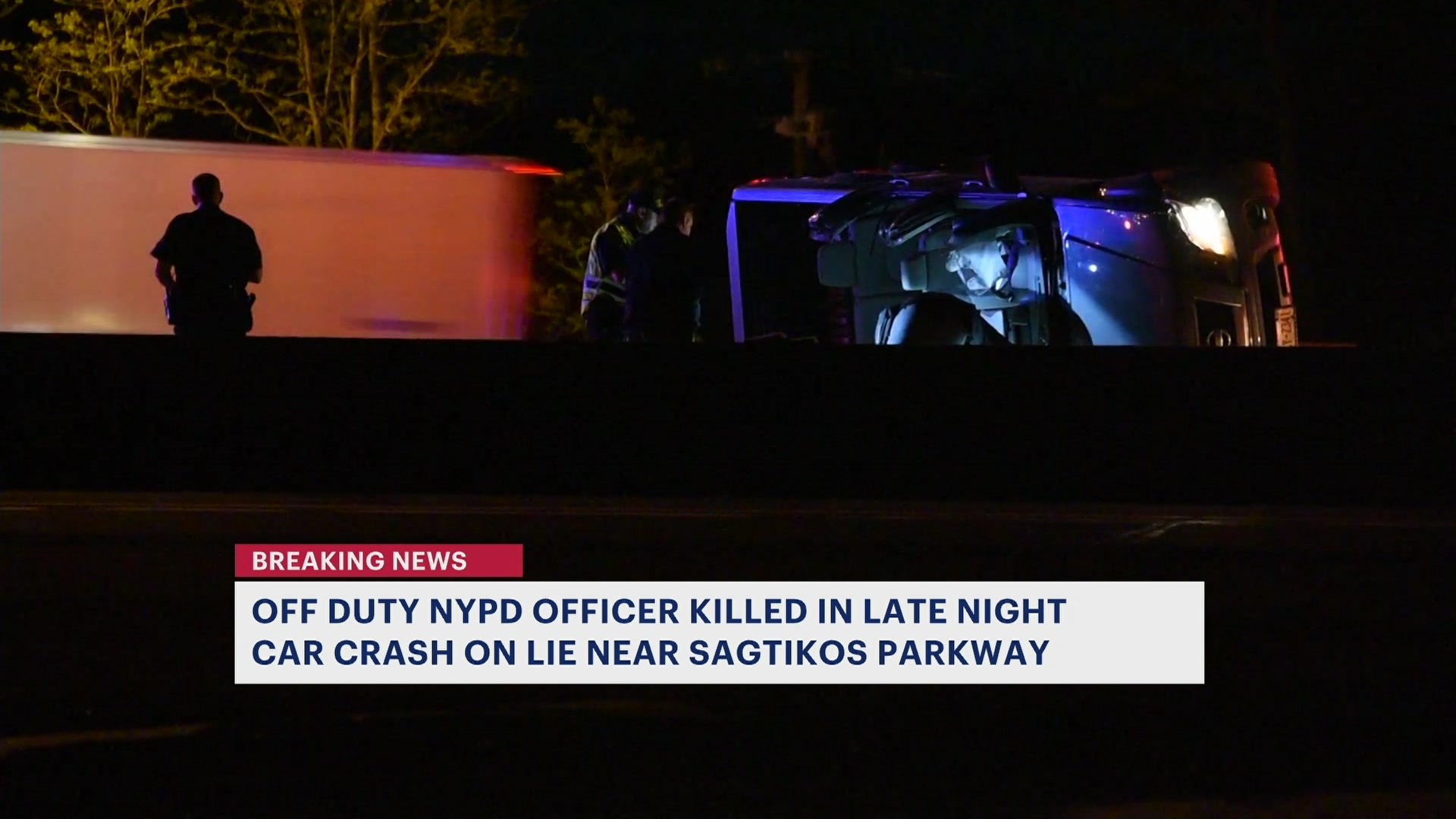 NYPD: Off-duty officer killed in single-car crash on LIE
