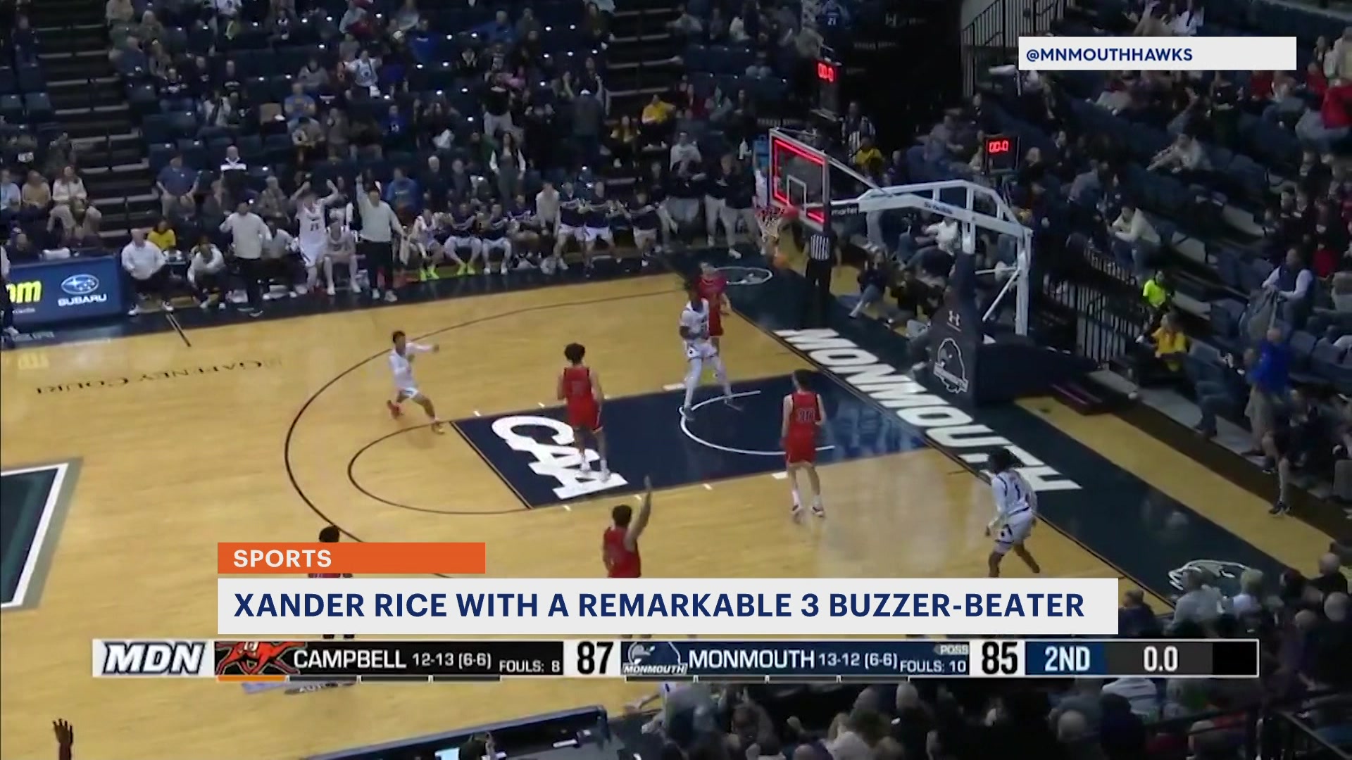 WATCH: Monmouth University's Xander Rice makes game-winning 3-point ...