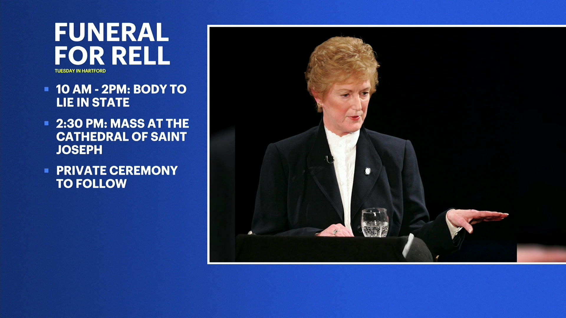 Services to be held for former Gov. Jodi Rell