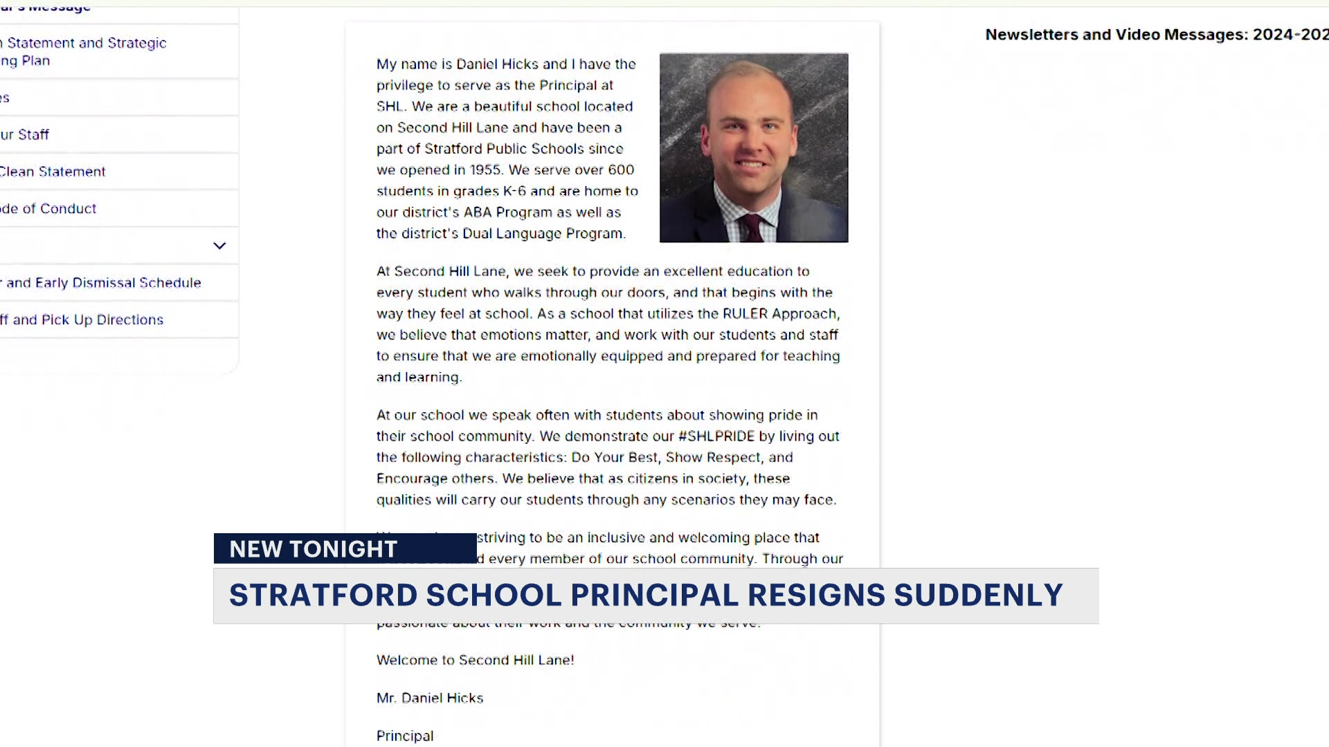 News 12 | Connecticut | Stratford elementary school principal resigns