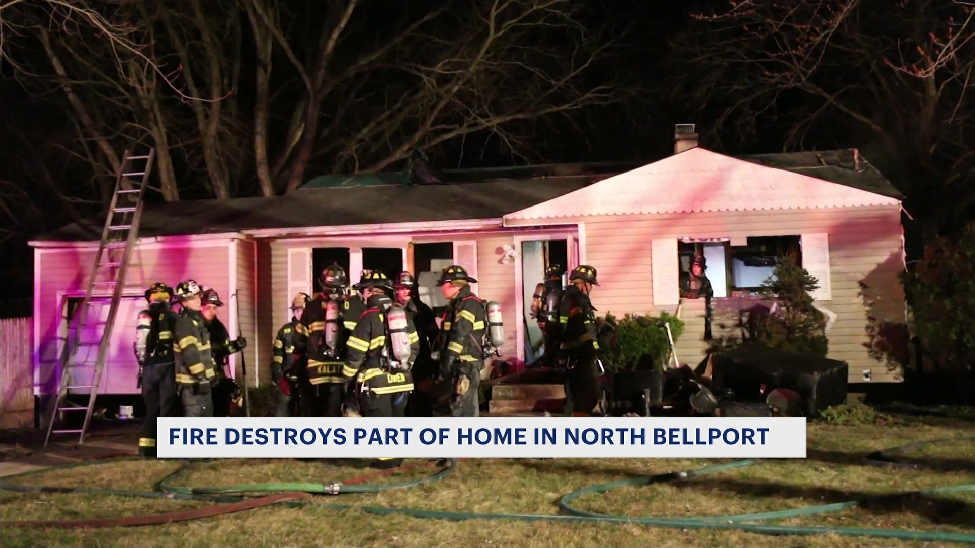 Portion of North Bellport home gutted in early morning fire