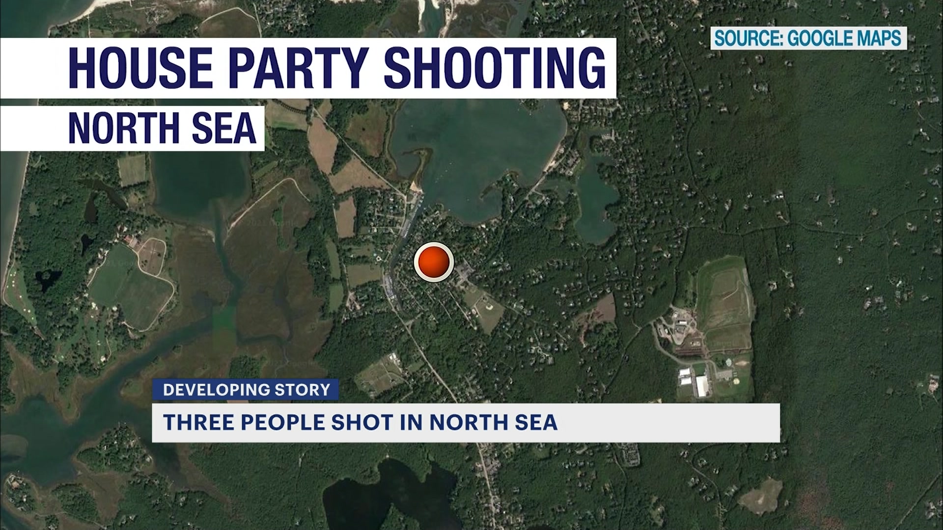 Police: 3 shot at Hamptons house party, suspect at large