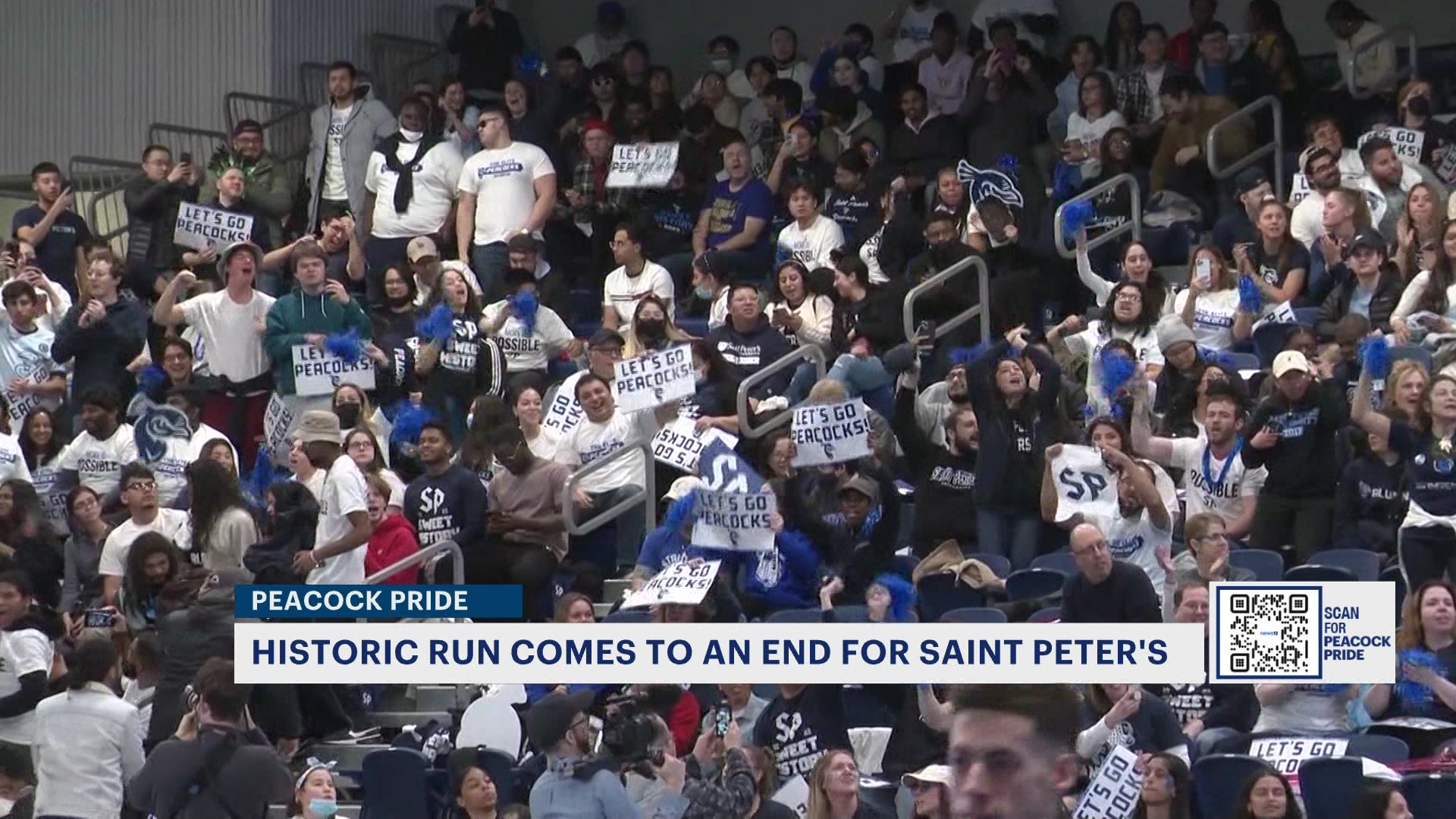 Students fill Run Baby Run Arena to root on Saint Peter's