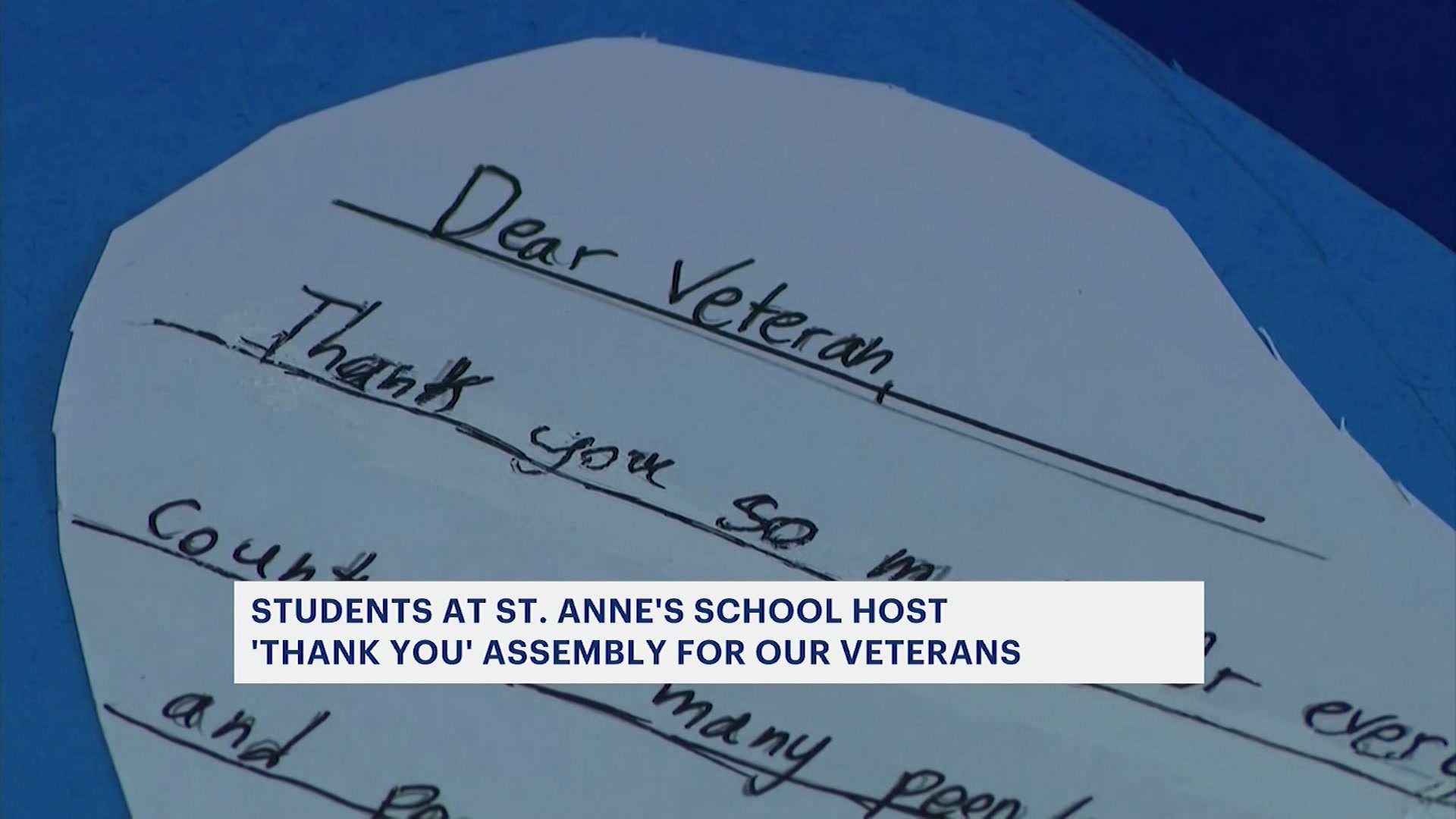 St. Anne's School students thank local vets in honor of Veterans Day