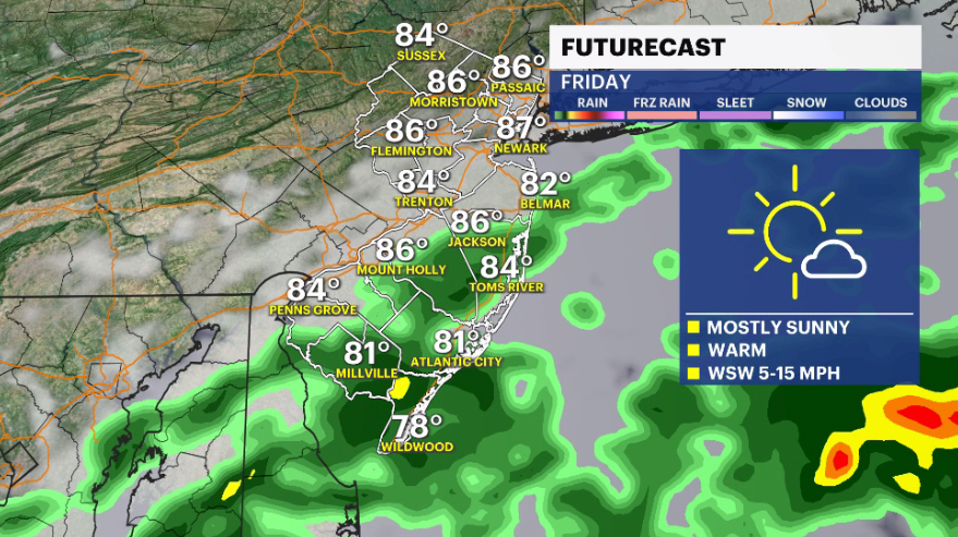 Weather improves overnight; sunny and warm Friday ahead to start the ...