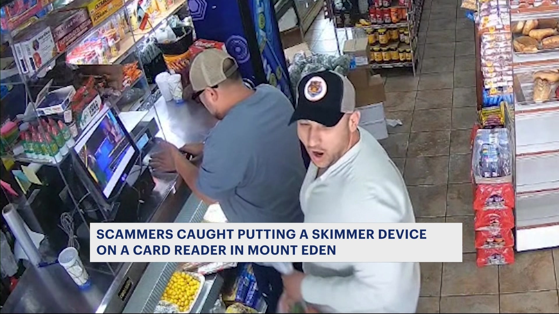 Caught on camera: Scammers place illegal skimmer on card reader in ...