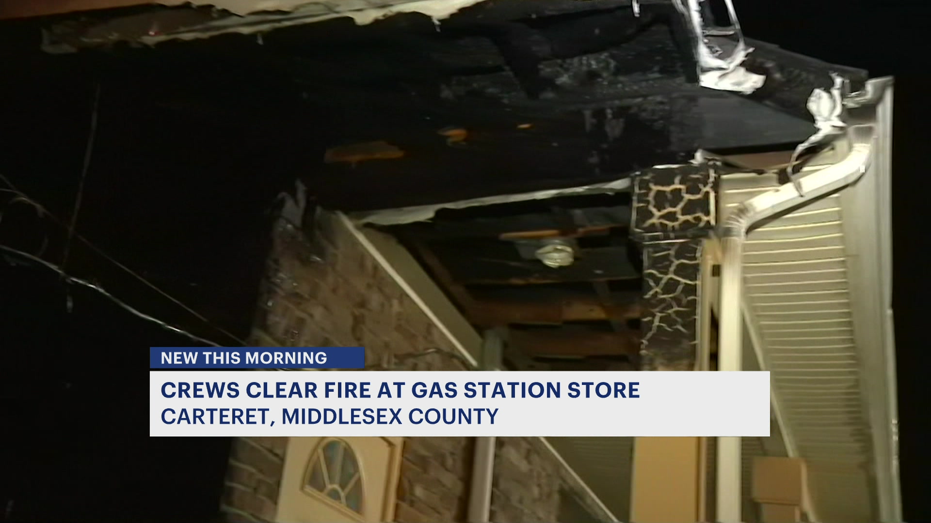 Fire breaks out at Carteret gas station building