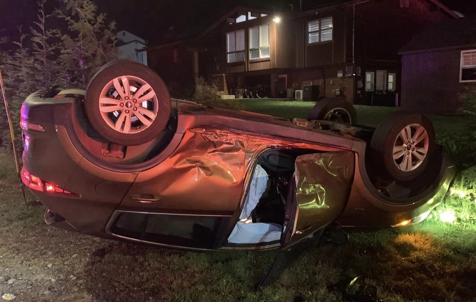 Minor injuries reported from 2-car rollover crash in Monsey