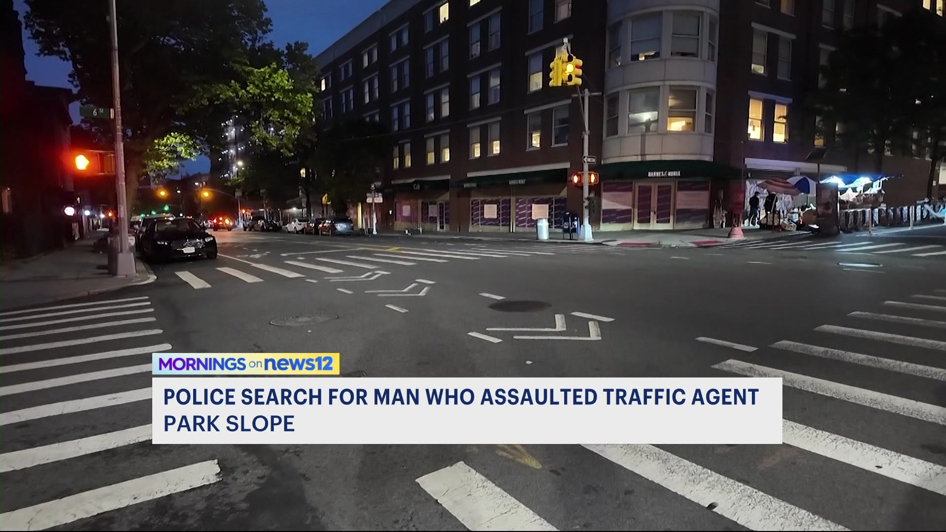 News 12 | Brooklyn | Attacker throws liquid at traffic agent in Park Slope