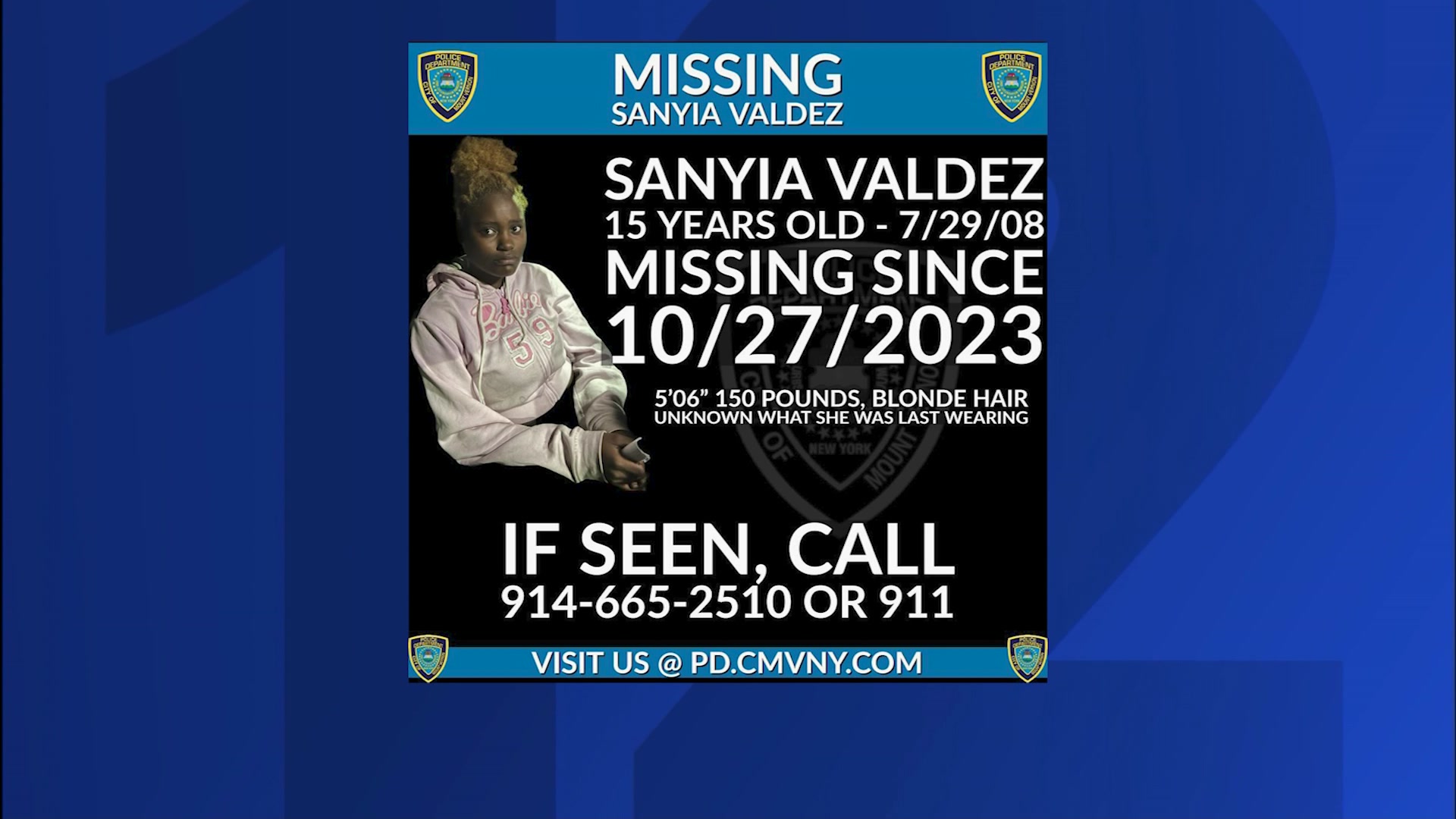 News 12 | Westchester | Police Search For Missing 15 Year Old In Mount ...