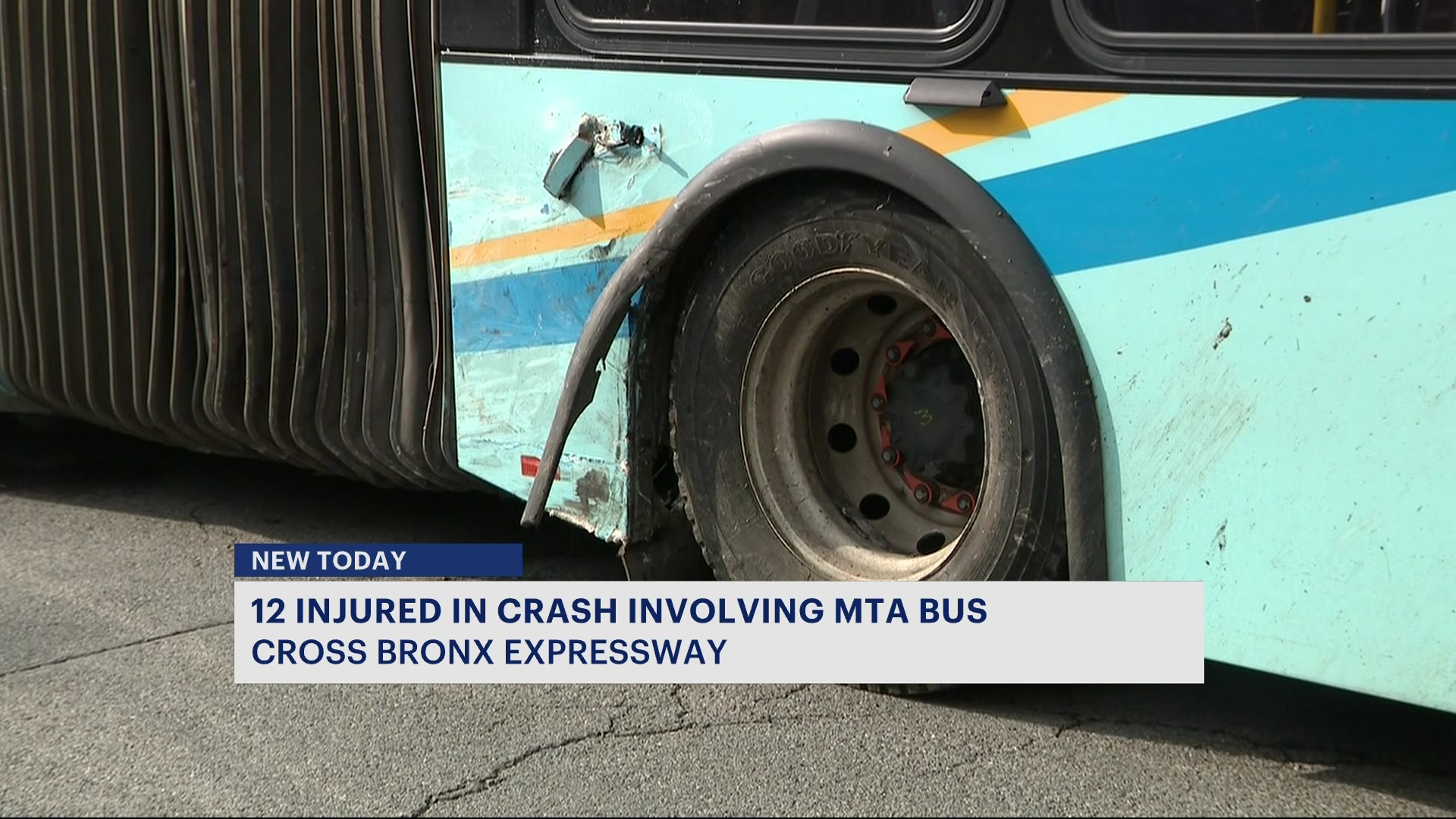 Police: 12 injured in bus, car crash on Cross Bronx Expressway