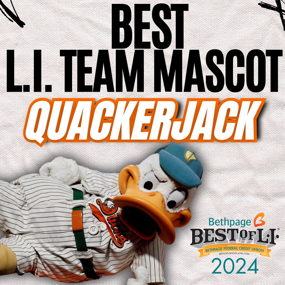 Ducks’ QuackerJack wins Best of Long Island award for best team mascot