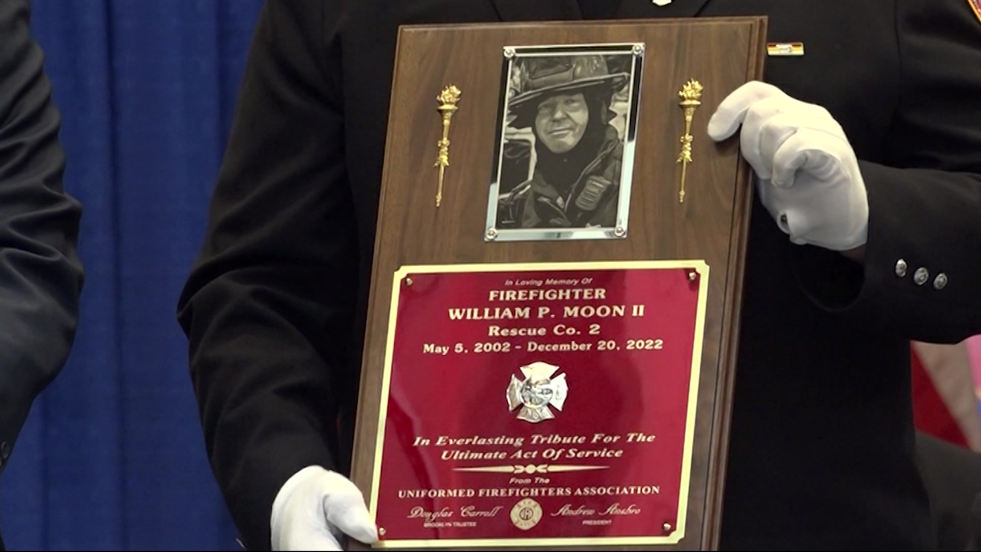 Remembering Billy Moon: Plaque dedicated to firefighter who died in ...