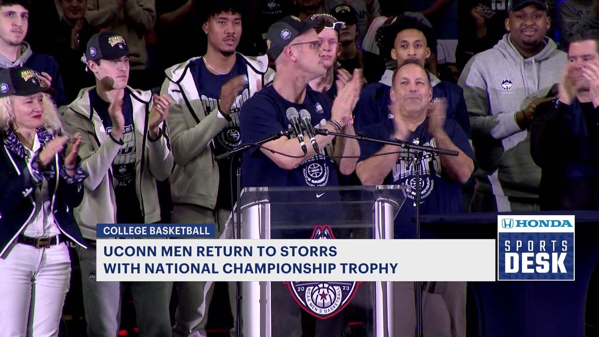 News 12 | Connecticut | National champions welcomed home by UConn fans