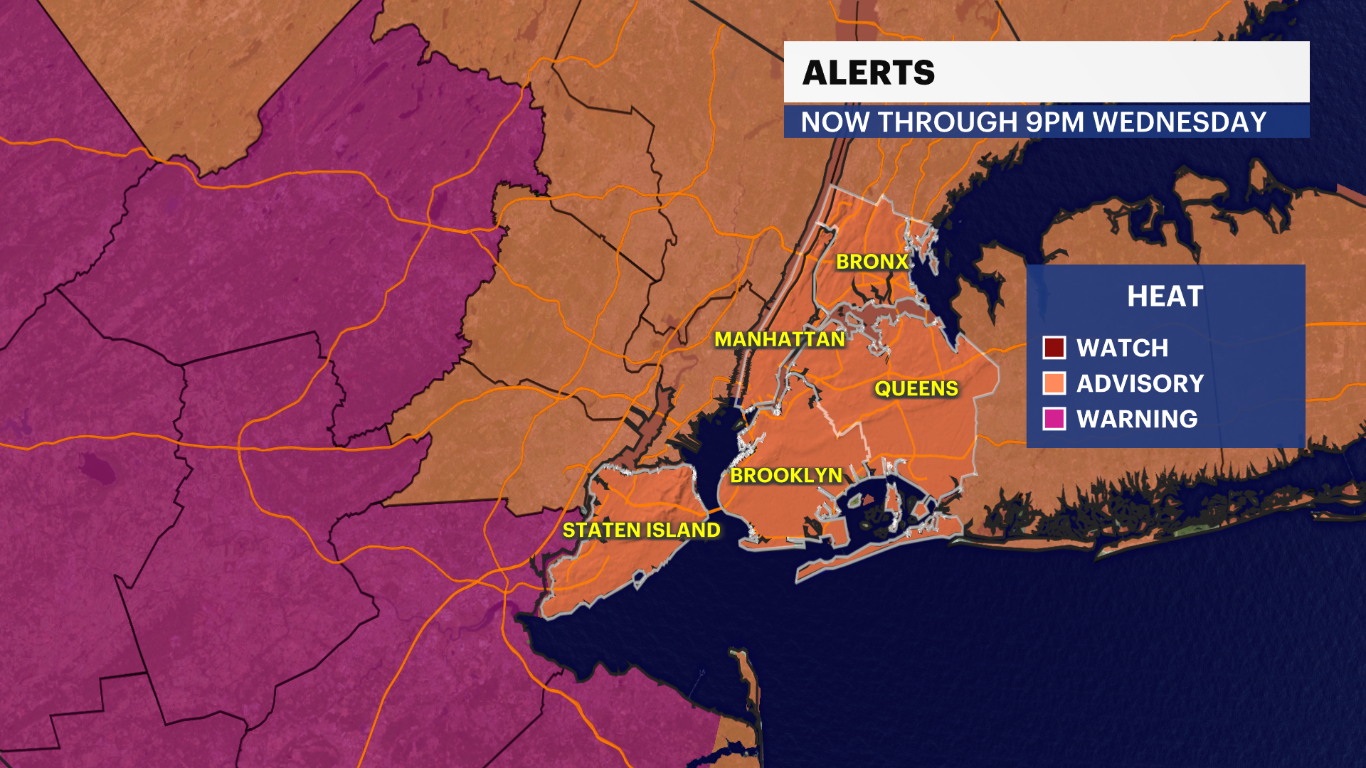 HEAT ALERT: Tracking strong thunderstorms tonight in the Bronx; hazy ...