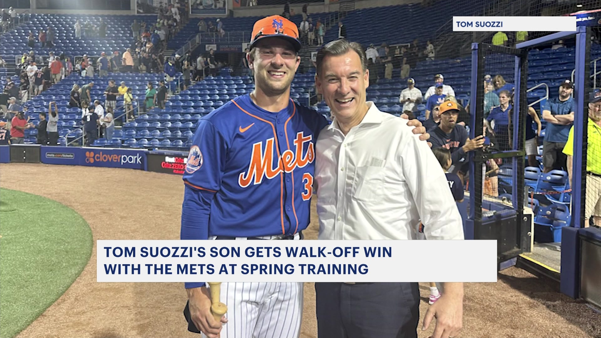 Congressman Tom Suozzi's son gets walk-off win with the Mets at spring ...