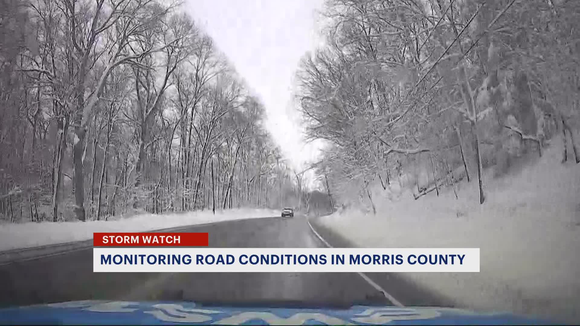 News 12’s Tony Caputo checks on slick roads in North Jersey as snow ...