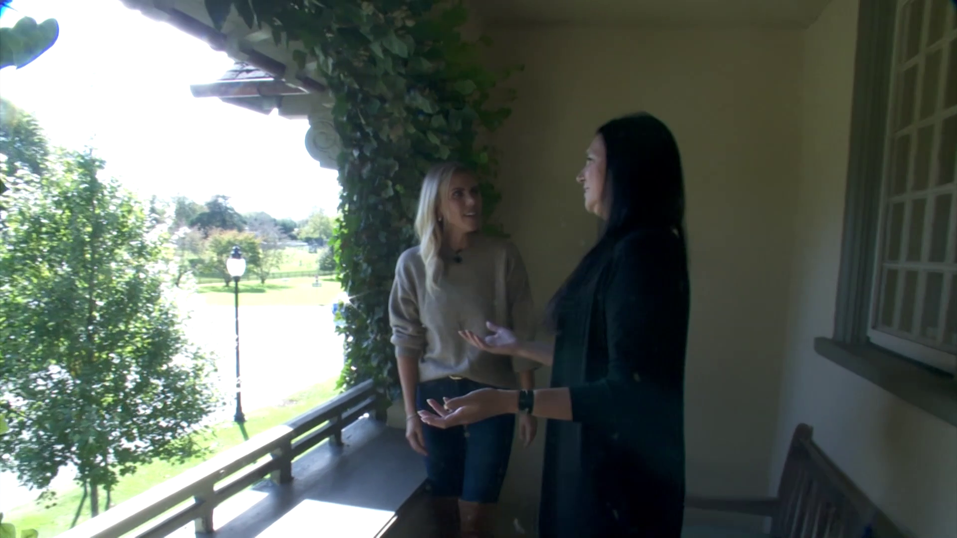 Erin Colton checks out a balcony with a view at Baker House 1650