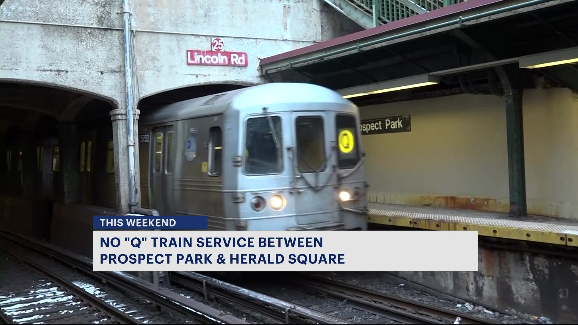 MTA: Track replacement temporarily suspends Q train