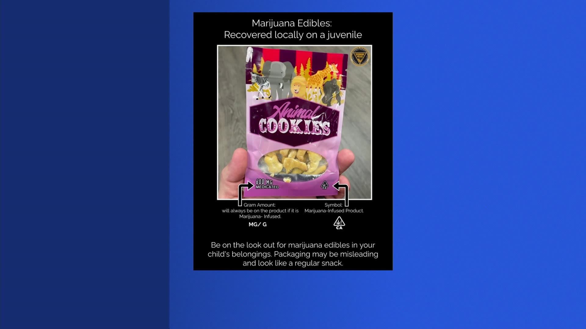 Evesham police issue warning about marijuana-laced animal crackers