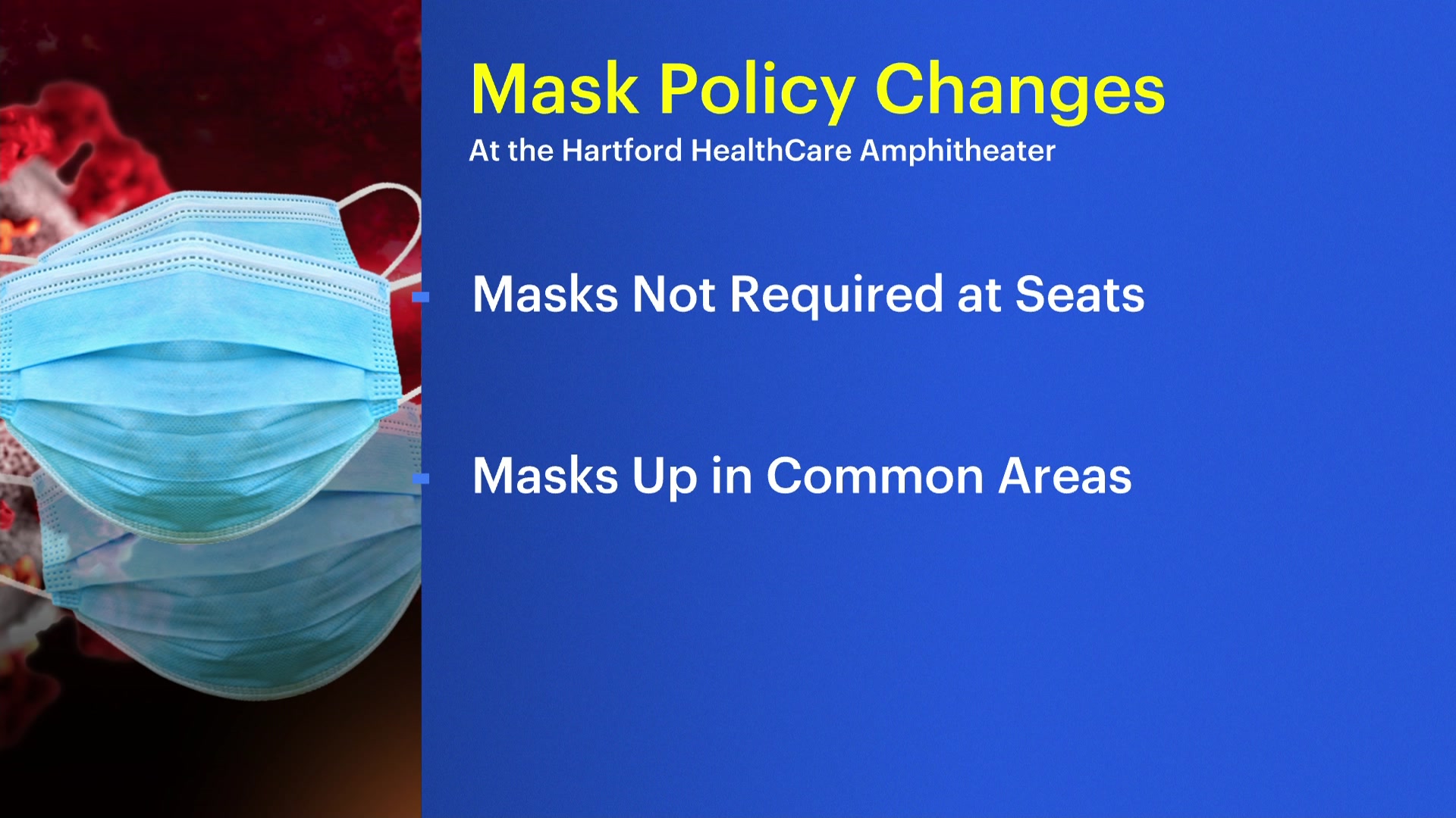 Hartford Healthcare Amphitheater implements mask policy to indoor areas
