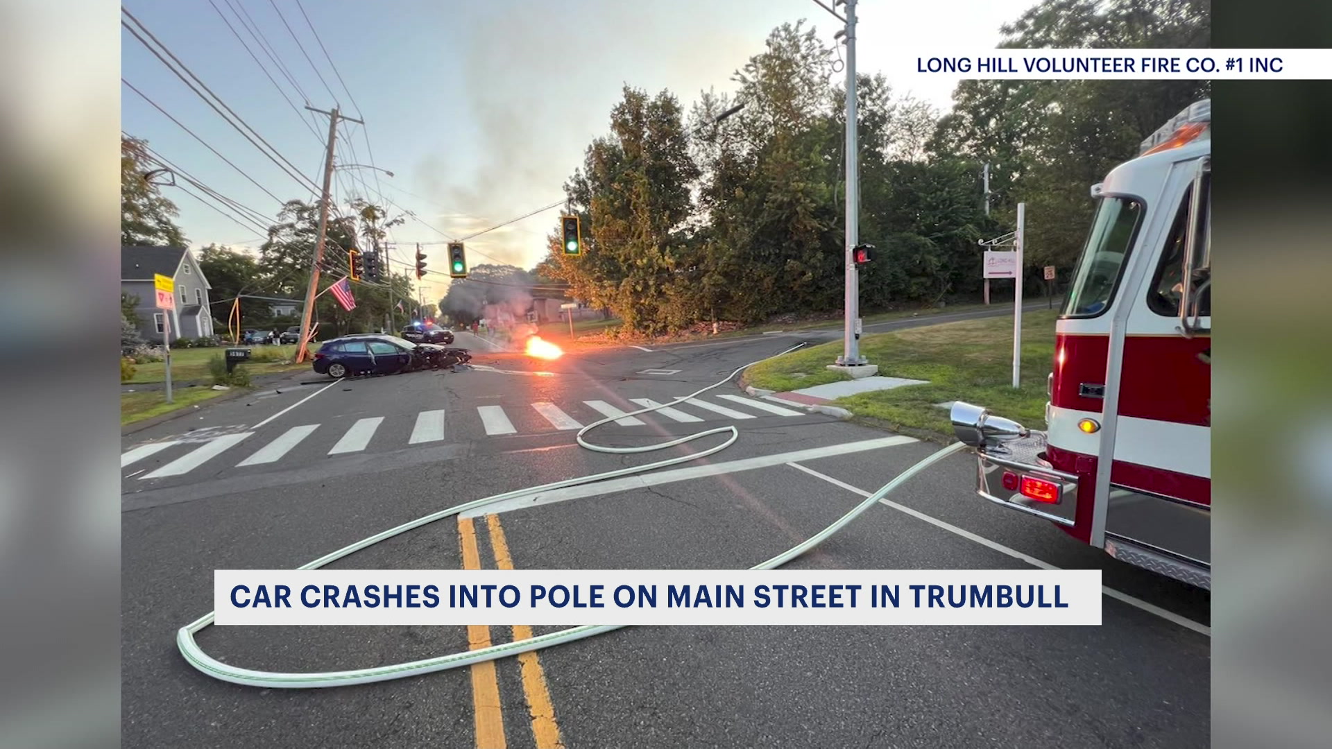 Officials: Car crash spurs road closures in Trumbull