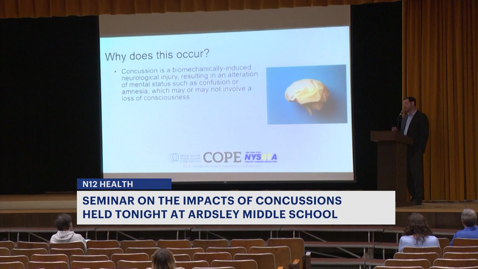 Seminar on the impacts of concussions held at Ardsley Middle School