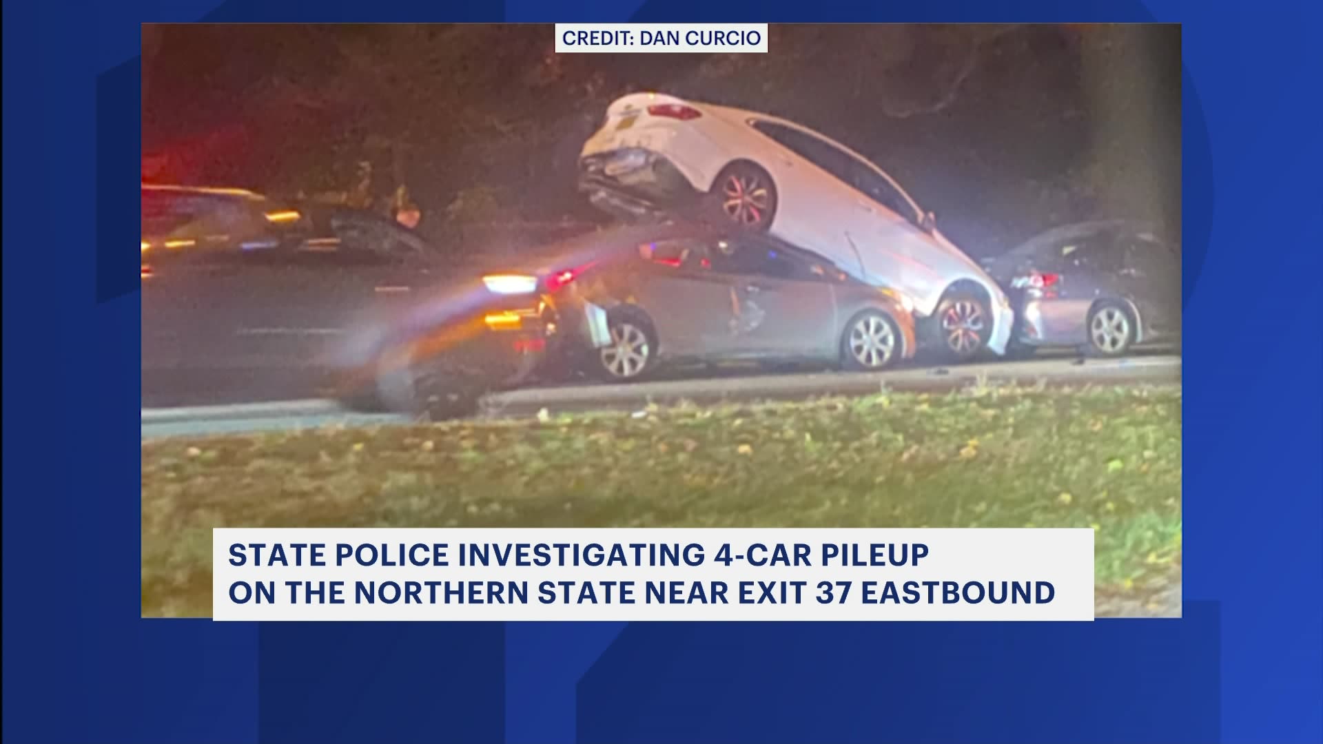 Video 4 Car Chain Reaction Crash On Northern State