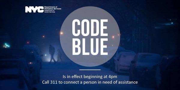 NYCEM declares citywide Code Blue until Friday morning