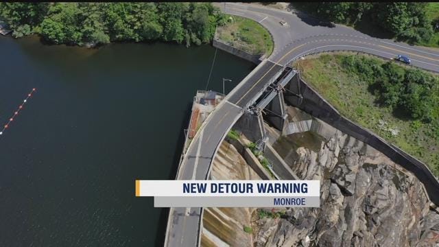 Stevenson Dam Bridge construction to detour trucks through heart of Monroe
