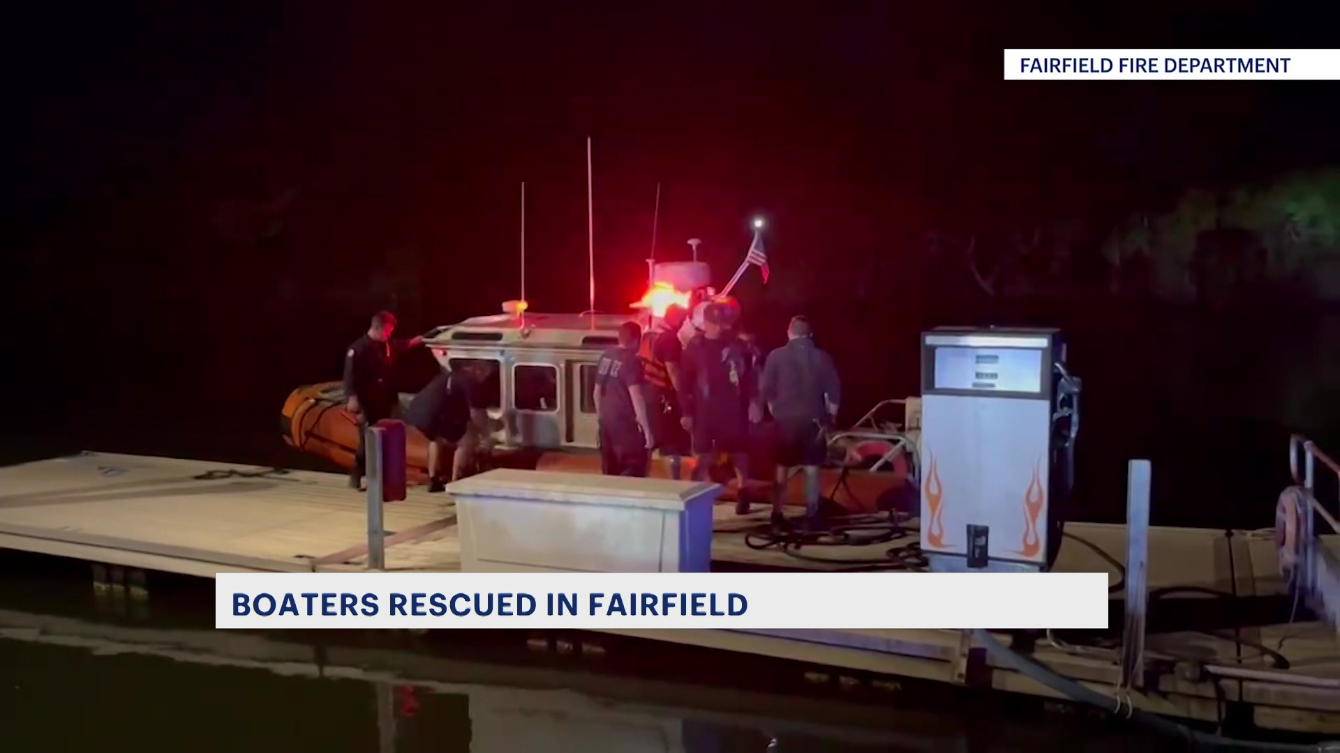 Fairfield police rescue 7 people from boat taking in water near ...