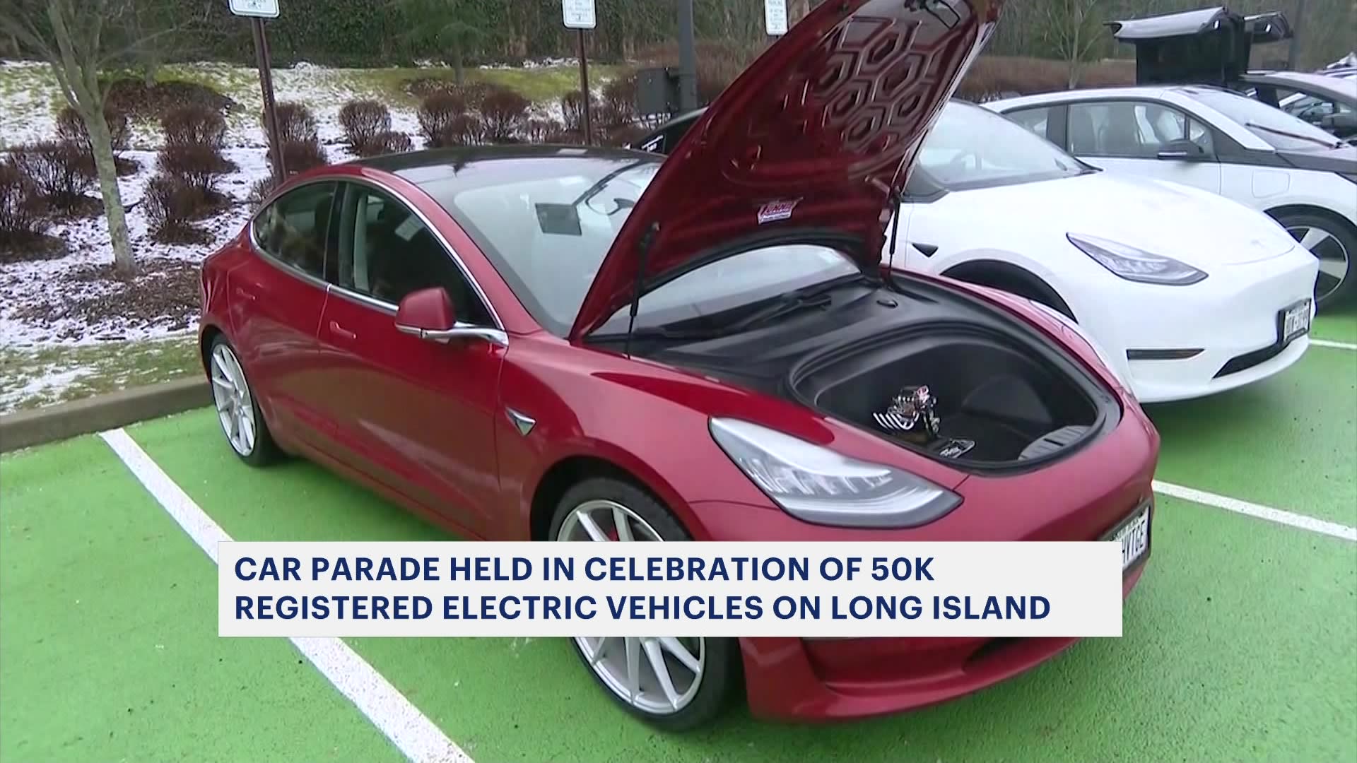 Car parade celebrates registration of 50,000 electric vehicles on Long ...