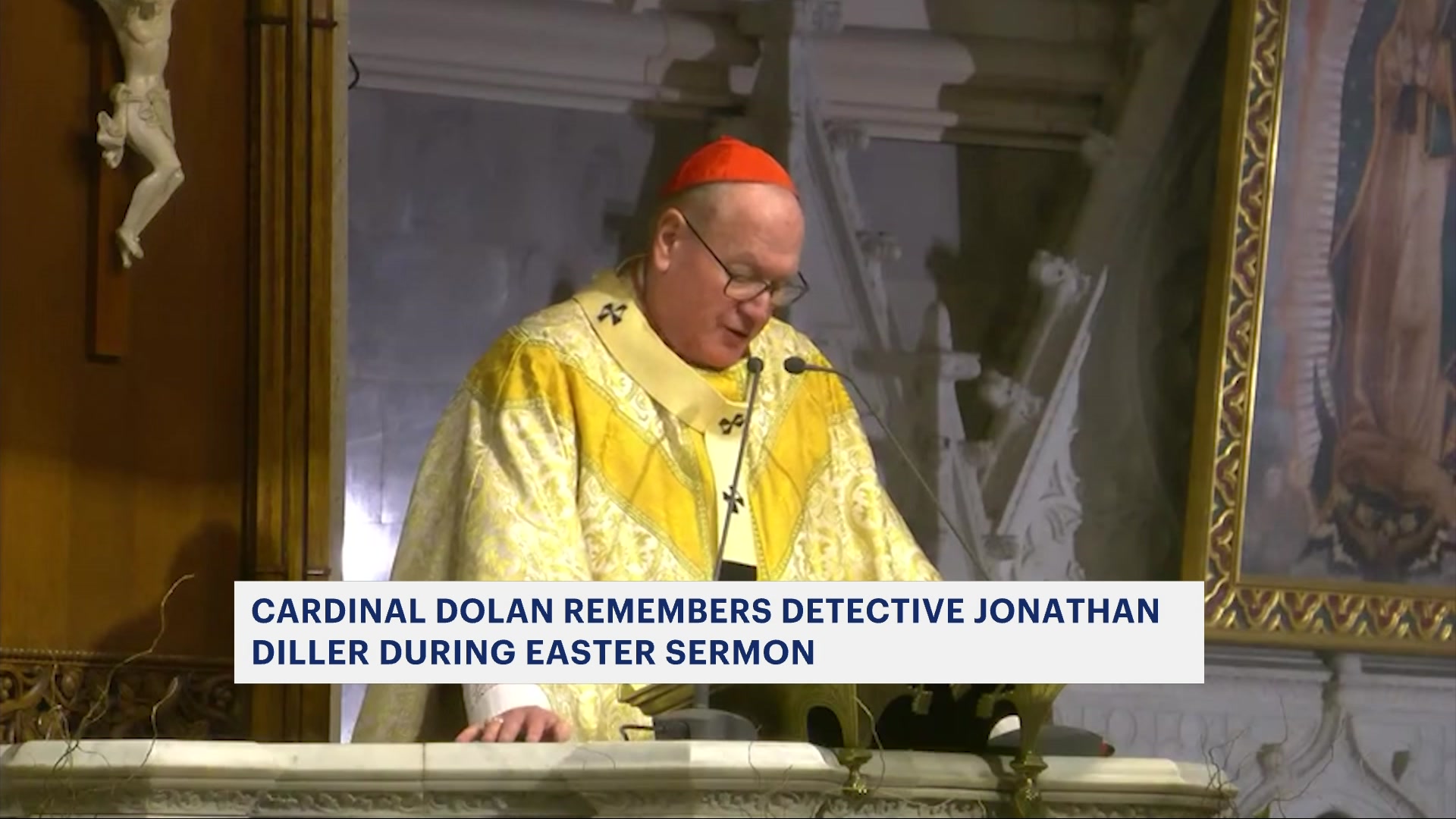 Cardinal Timothy Dolan honors memory of fallen NYPD detective during ...