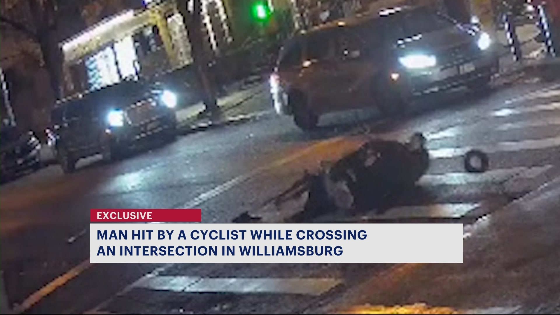 News 12 | Brooklyn | Caught On Camera Cyclist Strikes Pedestrian In ...