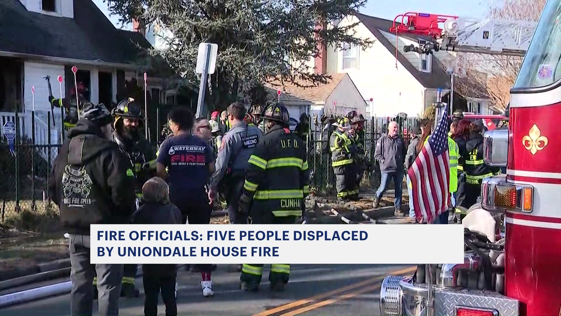 Officials: Uniondale house fire displaces 5 people